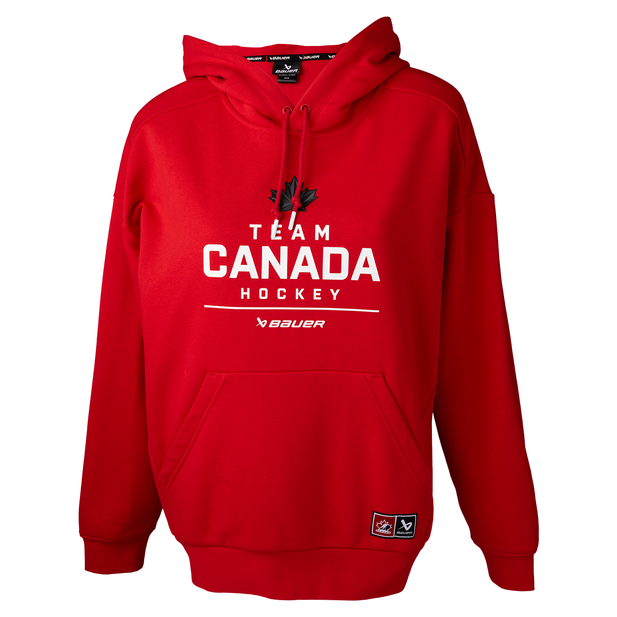 Hockey Canada IIHF Bauer Women's Red Stacked Pullover Hoodie