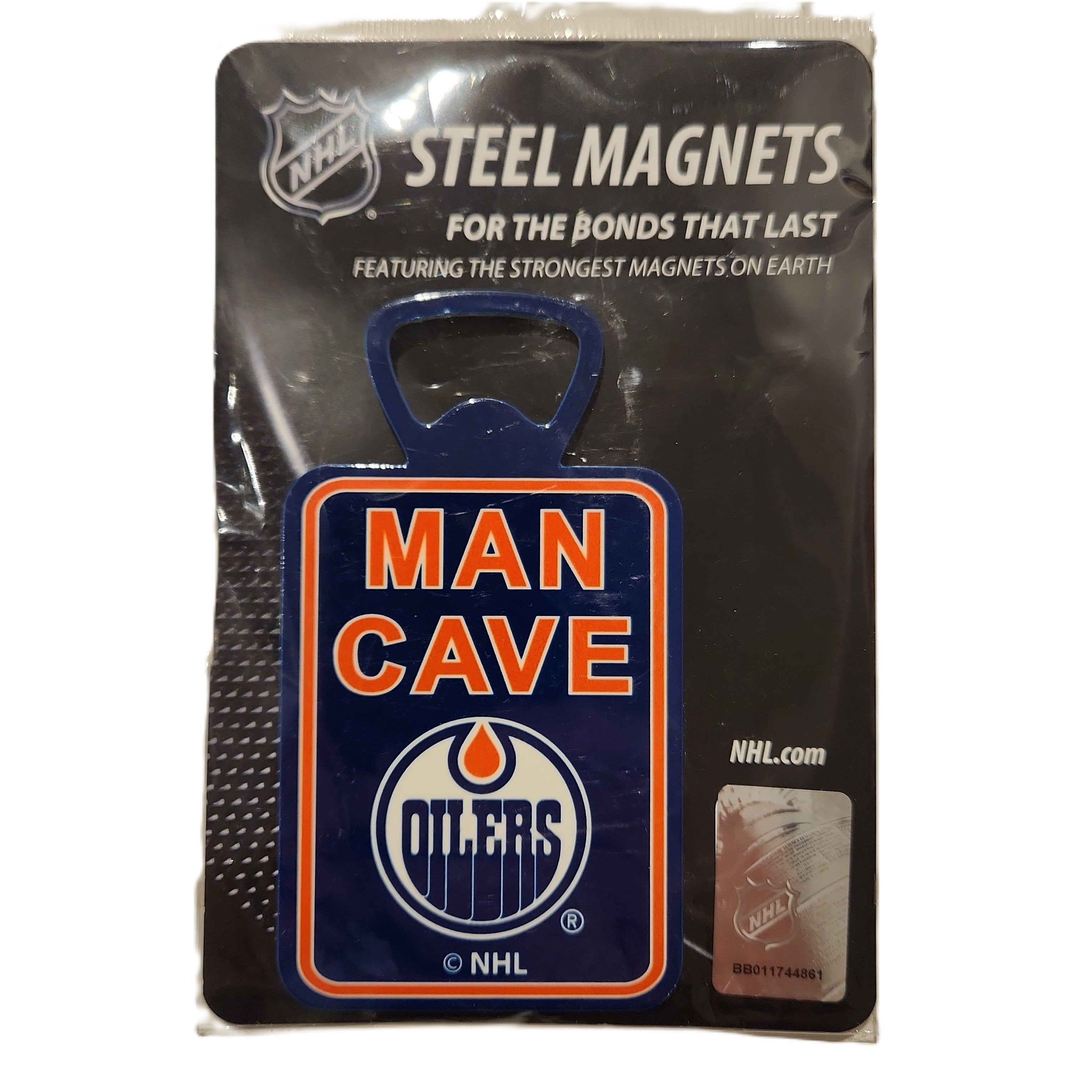 Edmonton Oilers NHL Man Cave Bottle Opener Super Steel Magnet