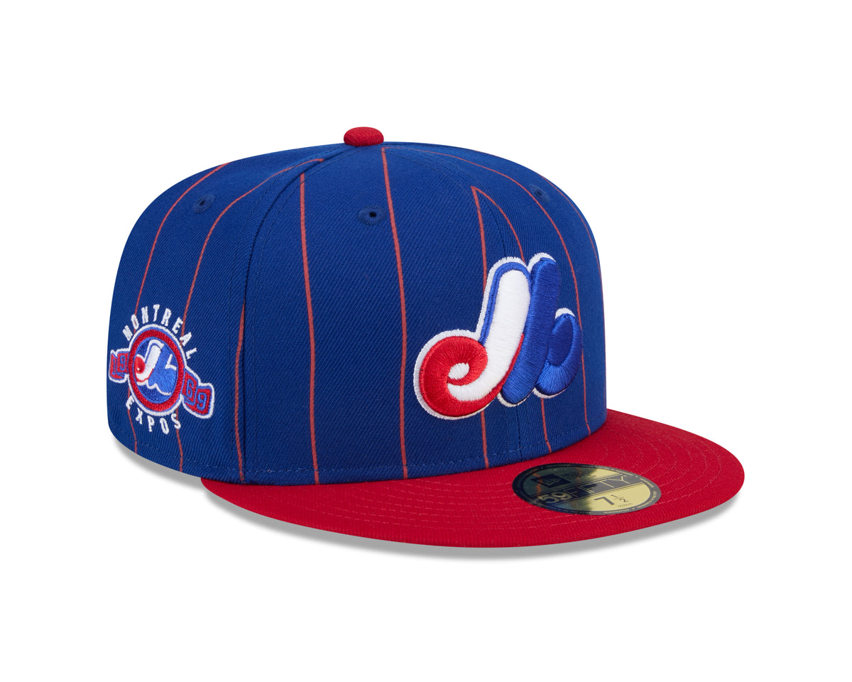 Montreal Expos MLB New Era Men's Royal Blue/Red 59Fifty Cooperstown Pi ...