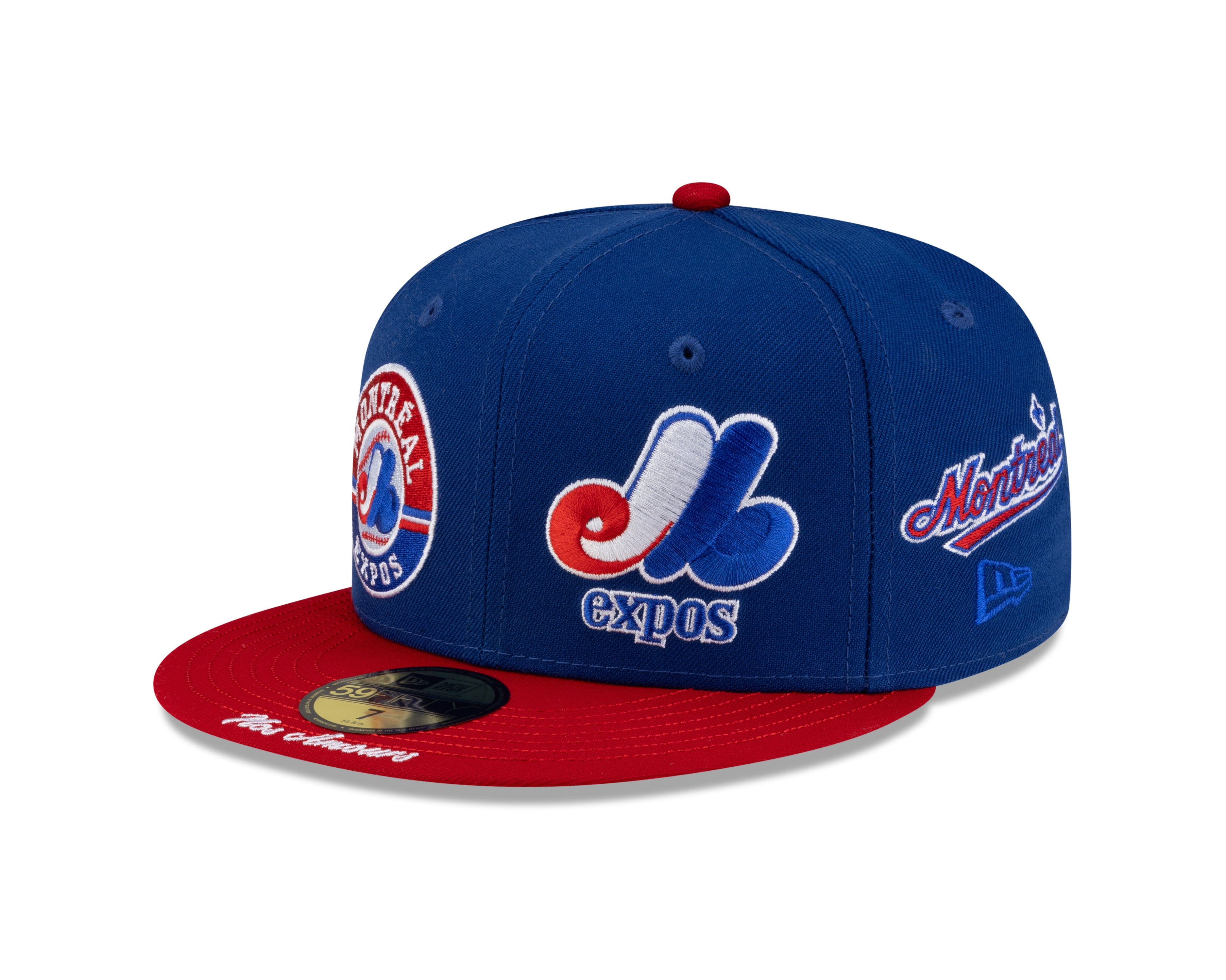 Montreal Expos MLB New Era Men's Royal Blue/Red 59Fifty Cooperstown Al