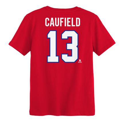T-shirt rouge Outerstuff pour enfant, Cole Caufield #13, Canadiens de