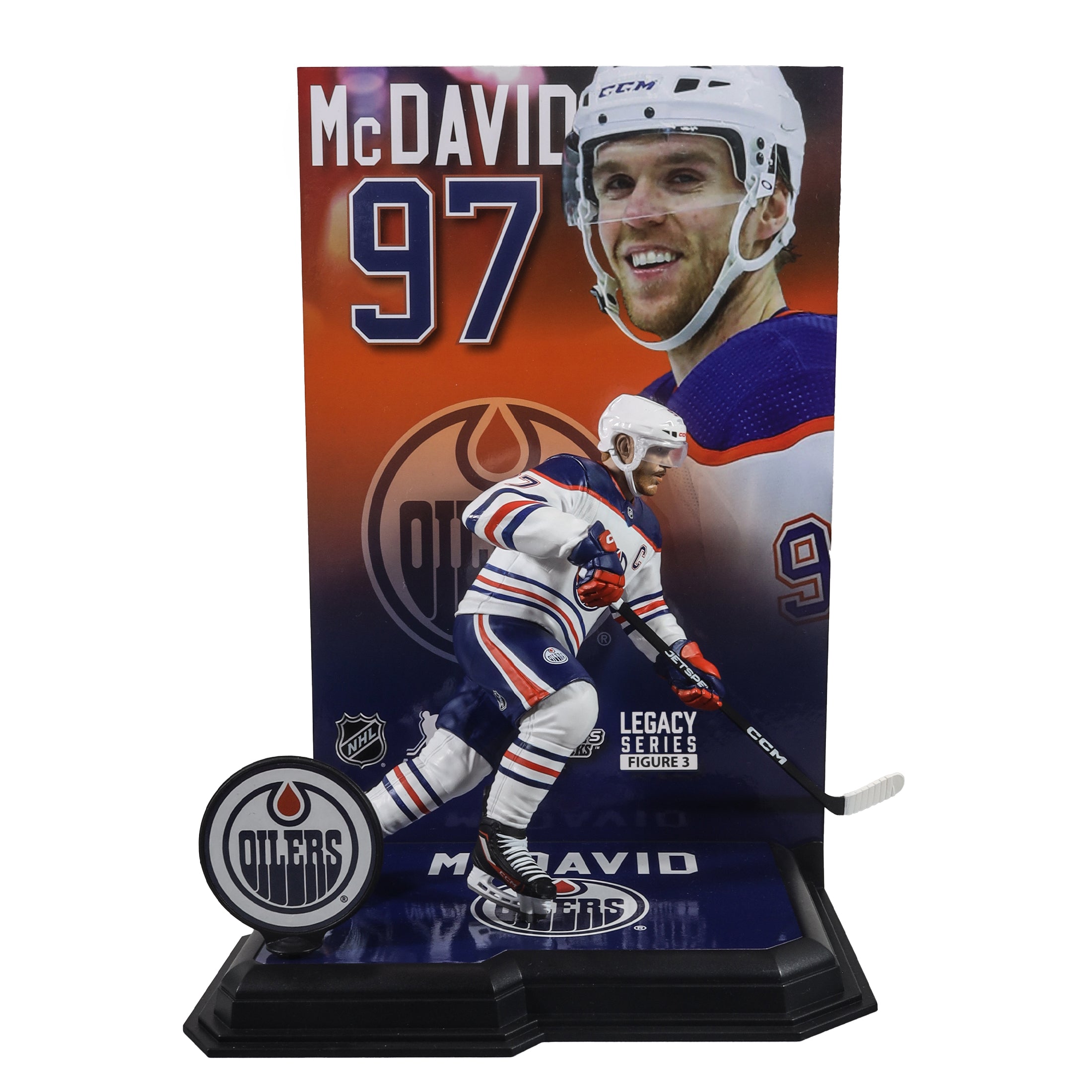 Connor McDavid Edmonton Oilers NHL McFarlane Toys Away Uniform Legacy