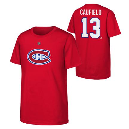 Cole Caufield #13 Montreal Canadiens NHL Outerstuff Youth Red T-Shirt