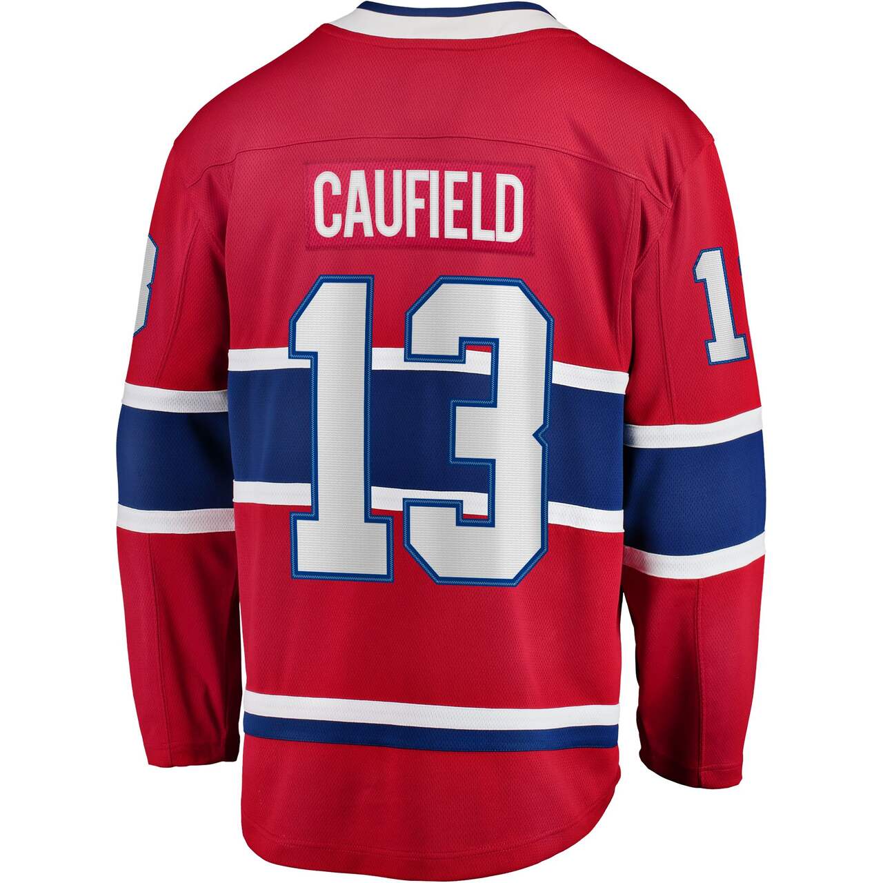 Cole Caufield Montreal Canadiens NHL Fanatics Branded Men's Red 13 Bre